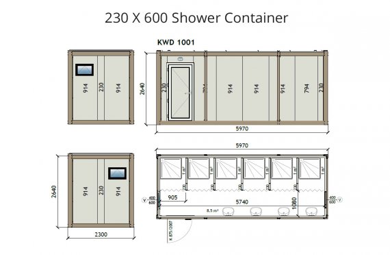 Containere WC mobile cu duş | Containere sanitare